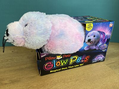 New Glow Pets Pillow Pets Shimmering Seal 16" opens to a 15 inch pillow ...