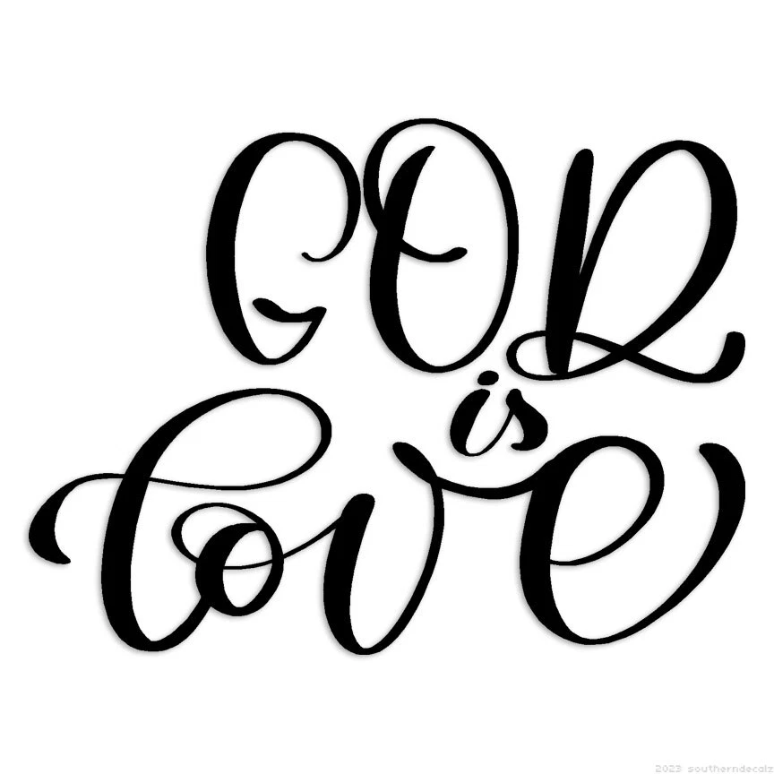 The Word God In Cursive