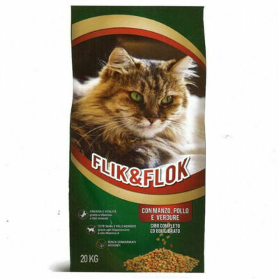 FLIK&FLOK GATTO MANZO POLLO E VERDURE KG.20 8007520022651| eBay