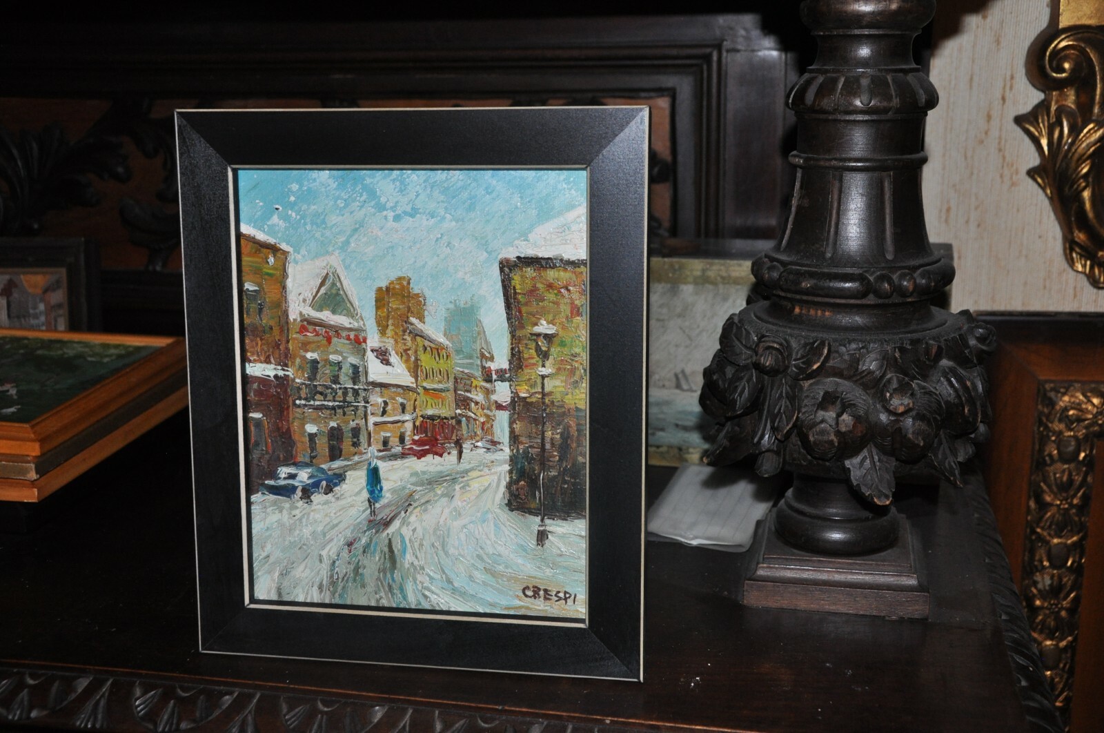 Great old American Painting by listed American Artist David Crespi, | eBay