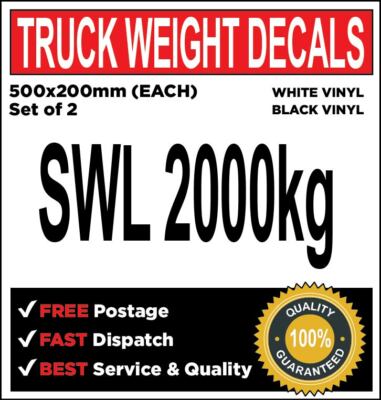 HEAVY VEHICLE/TRUCK WEIGHT DECALS | eBay Australia