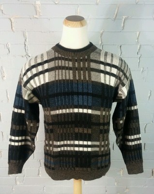 Vintage 80s Abstract Sweater Shirt M Ugly Christmas 90s Grunge Art Punk ...