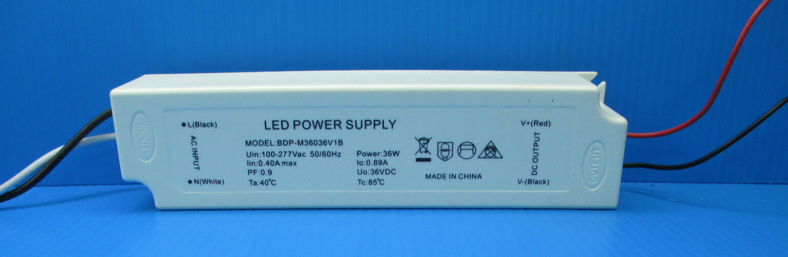 LED POWER SUPPLY BDP-M36036V1B 36W 36VDC | eBay