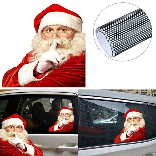 Christmas Removable cAR Window Stickers Xmas Santa Art Decal Home Shop ...
