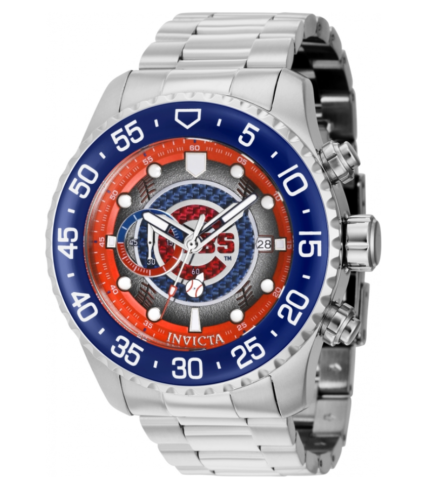 Invicta MLB Chicago Cubs Men's 50mm Pro Diver Carbon Fiber Chrono Watch ...