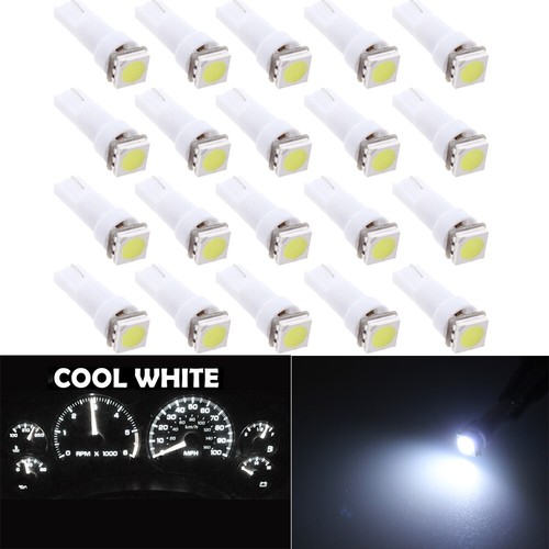 20x White 37 58 73 74 2721 T5 Dash Cluster Gauge Interior LED Wedge ...