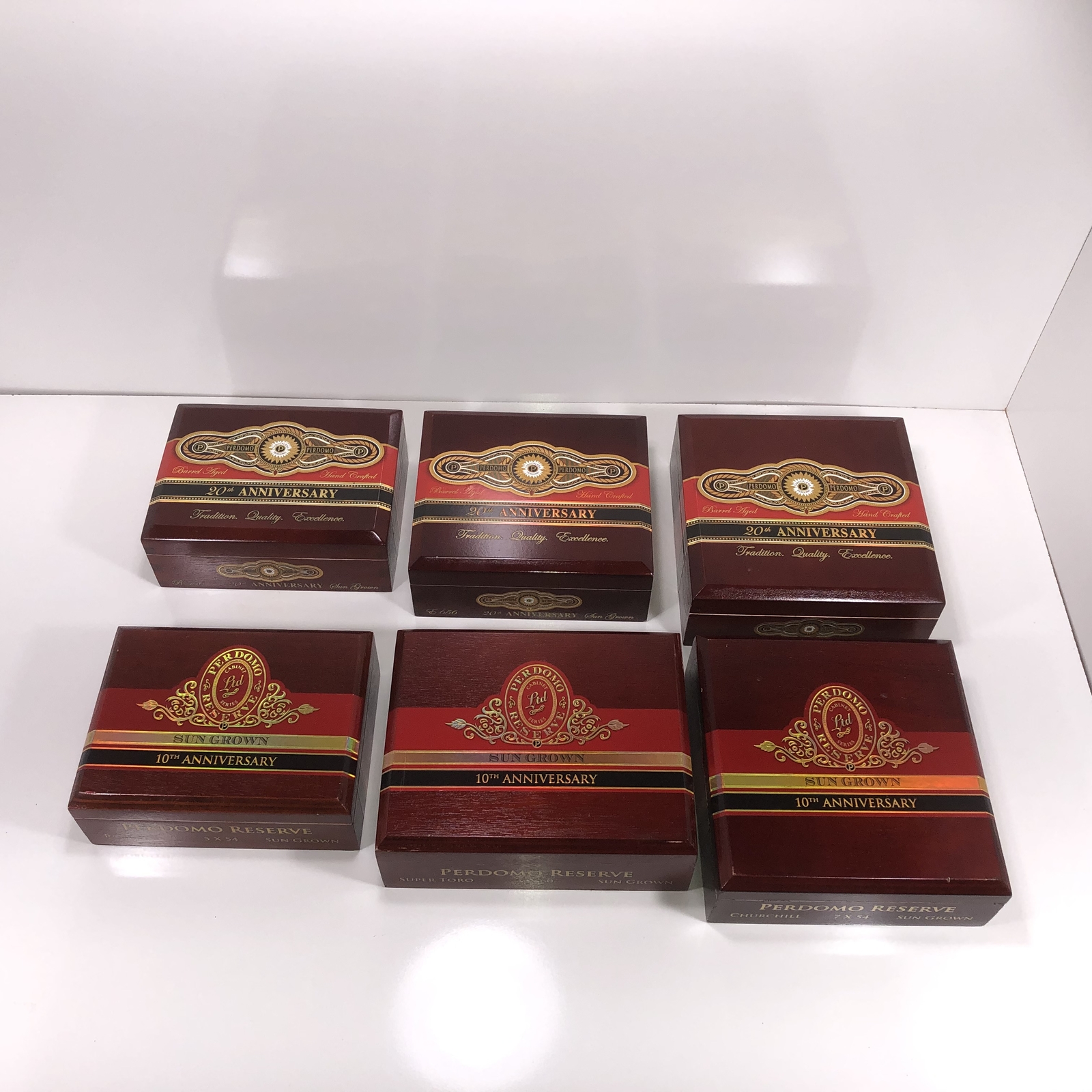 Lot of 6 Perdomo Empty Wooden Cigar Boxes #41 | eBay