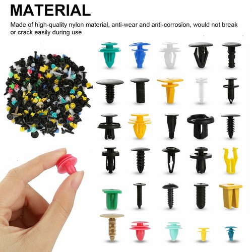 200PCS Car Door Trim Clip Bumper Rivet Screws Panel Push Pin Fastener ...
