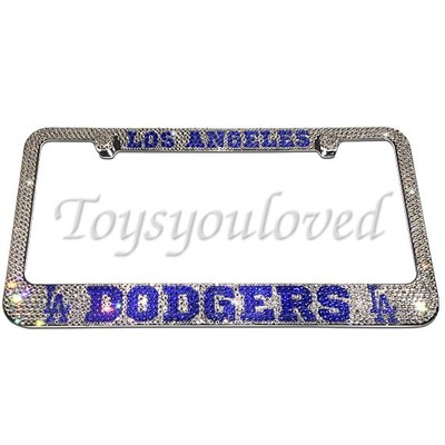 Los Angeles DODGERS Crystal License Plate Frame made with Swarovski ...