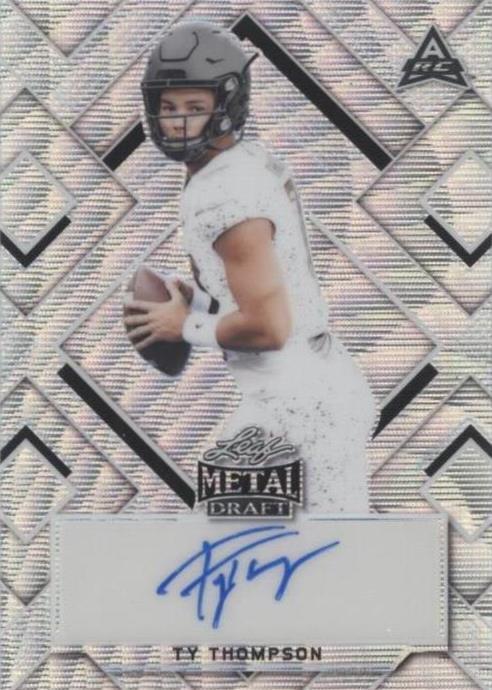 2022 Leaf Metal Draft - Ty Thompson #BA-TT2 Silver Wave /30 (AU, RC ...