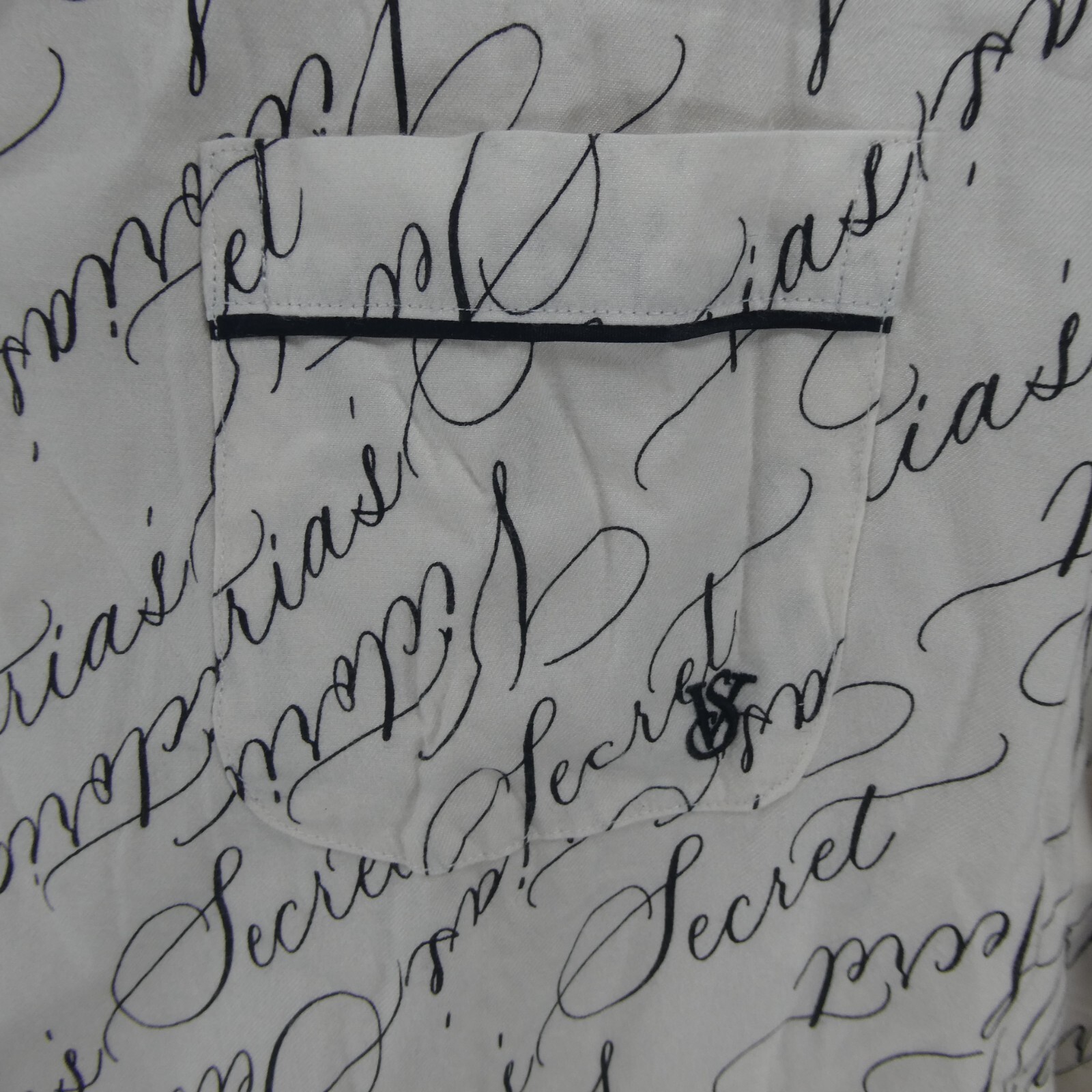 New Victoria's Secret Women's White Large Sleep Shirt Script Cursive ...