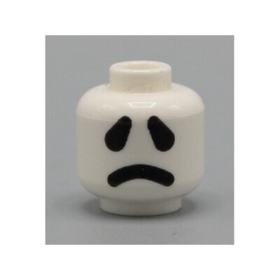 LEGO - Minifig, Head Large Black Eyes, Thick Grin Pattern / Angry ...