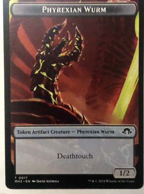 Phyrexian Wurm Energy Reserve 17 Double Sided Token MTG Modern Horizons ...