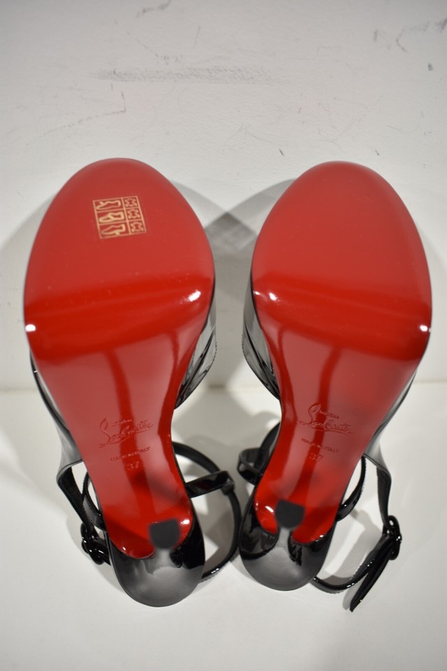 Christian Louboutin So Jenlove Alta 150 Black Platform Sandal Heel Pump ...