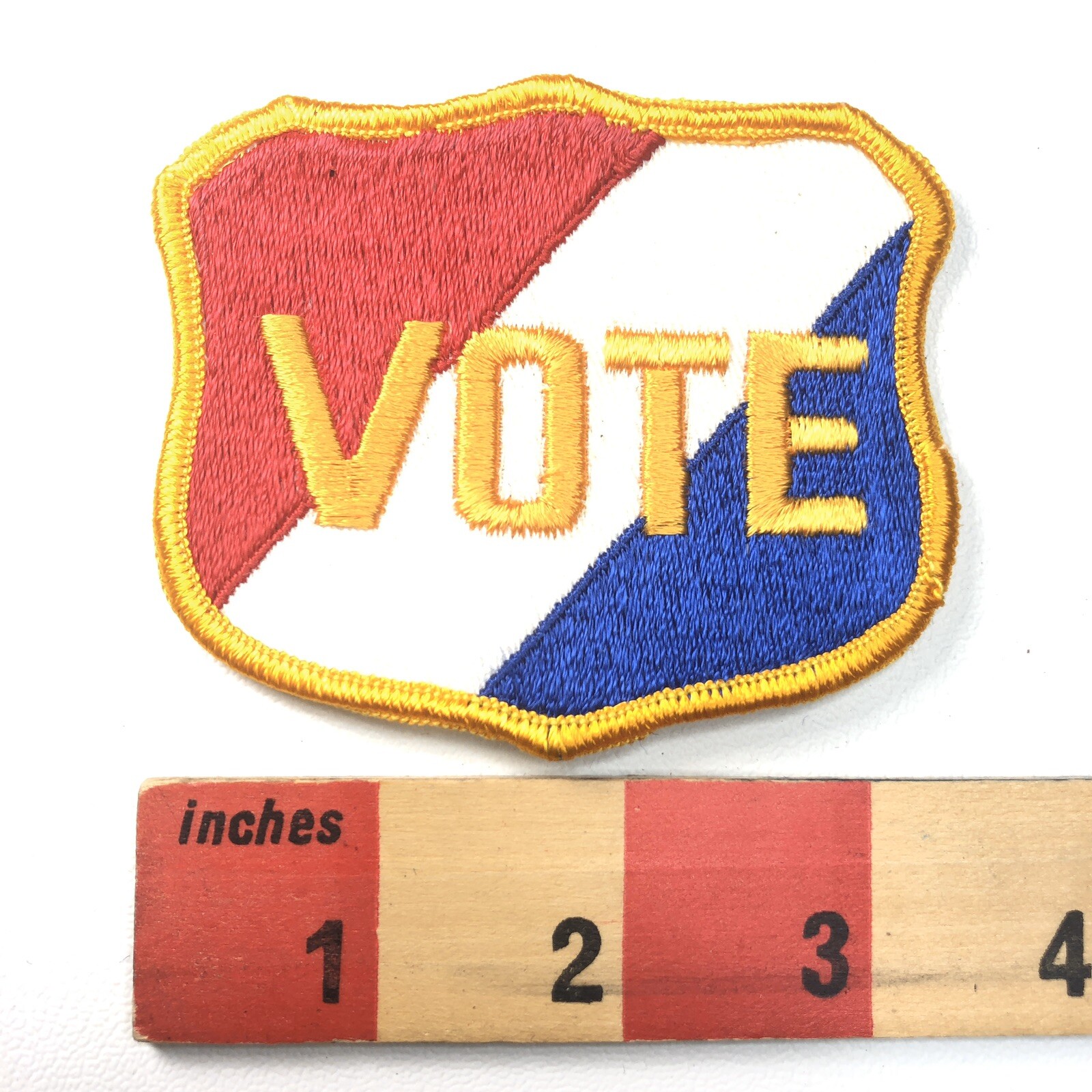 Vtg NOS Embroidered Twill Election Voting VOTE Shield Style Patch 00U8 ...