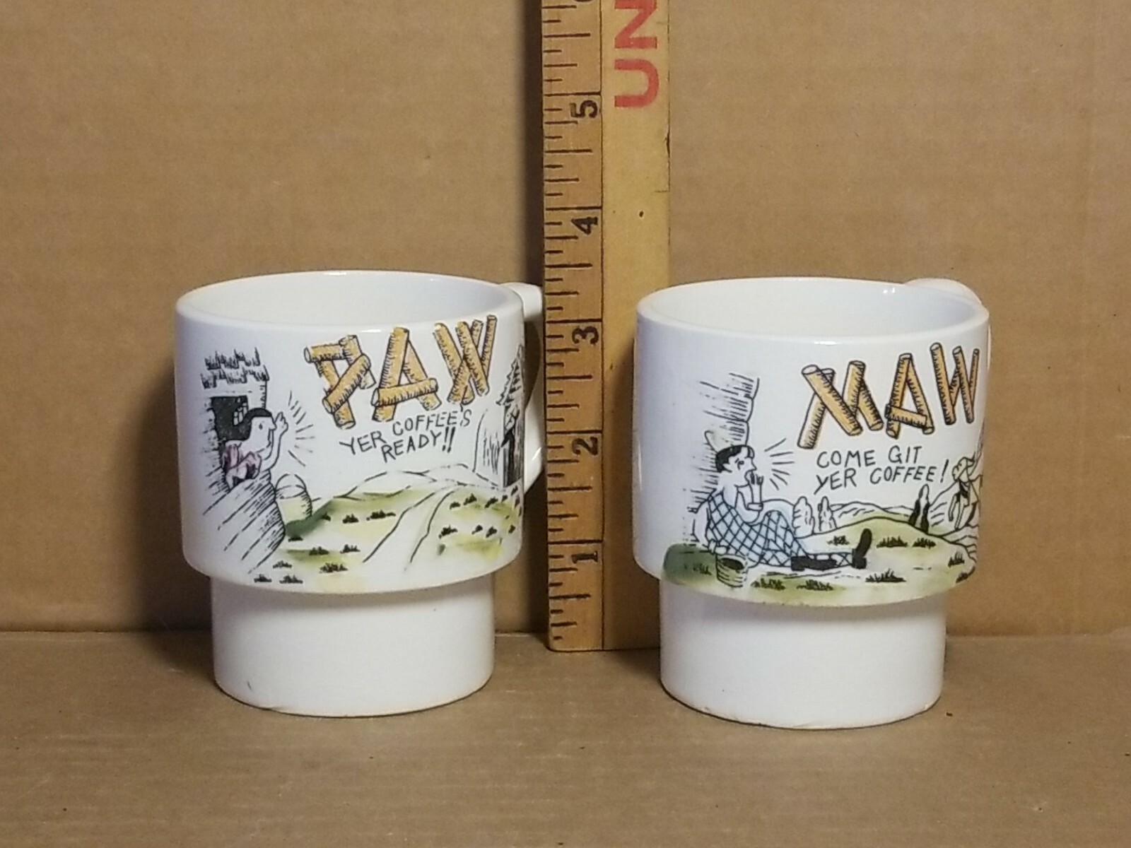 VINTAGE MAW AND PAW Hillbilly Coffee Mugs Novelty Cups Made In Japan | eBay