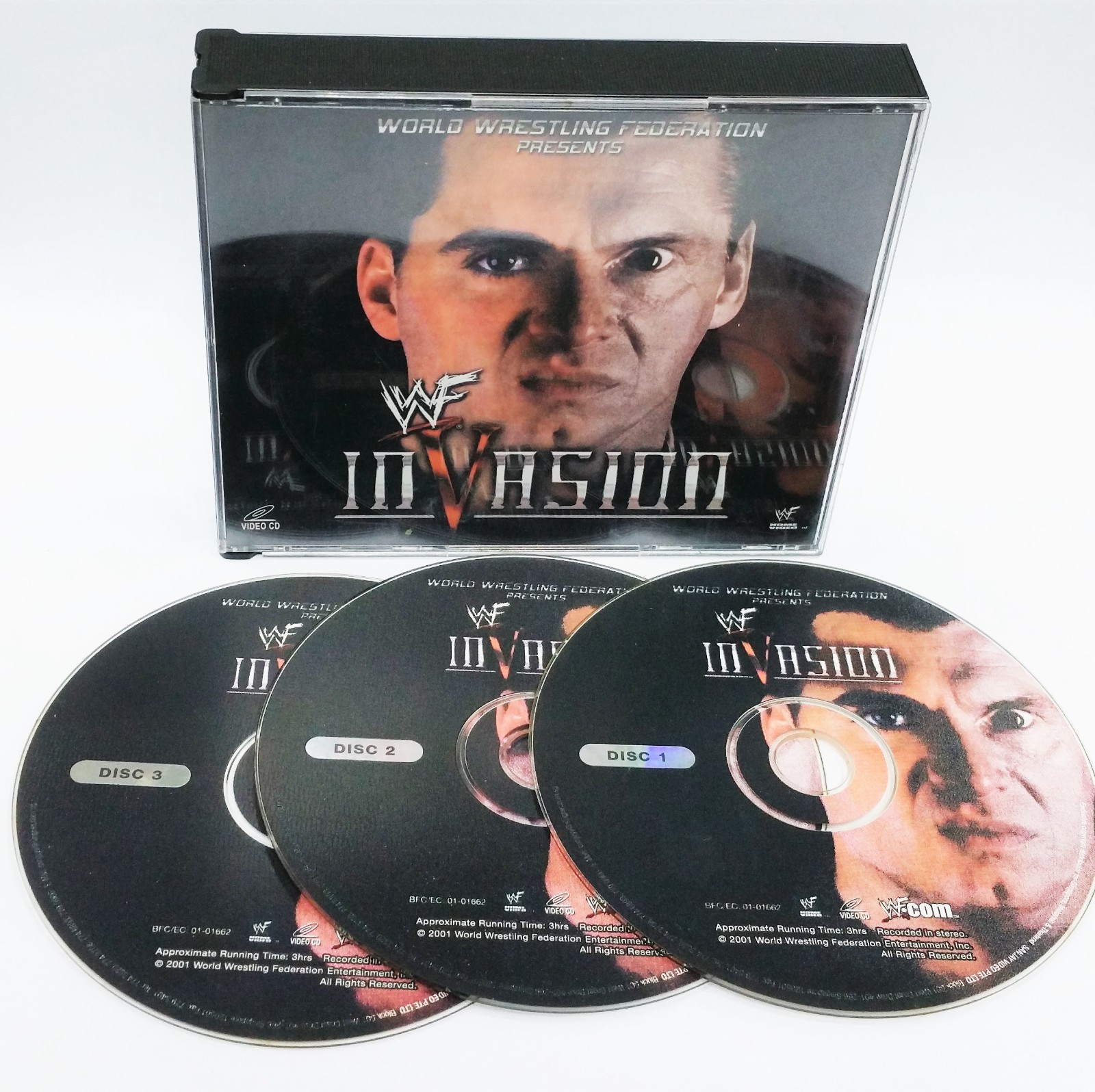 WWF WWE Invasion 2001 Original Video CD VCD Set Undertaker Stone Cold ...