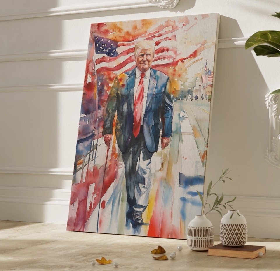 "PRESIDENT DONALD TRUMP" CANVAS ART PRINT 24"X36" ART PRINT SIGNED ...