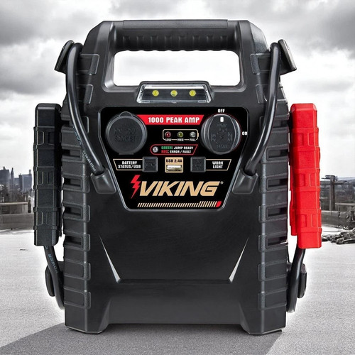 1000 Peak Amp Lead-Acid Multifunction Car Jump Starter Power Pack Air ...
