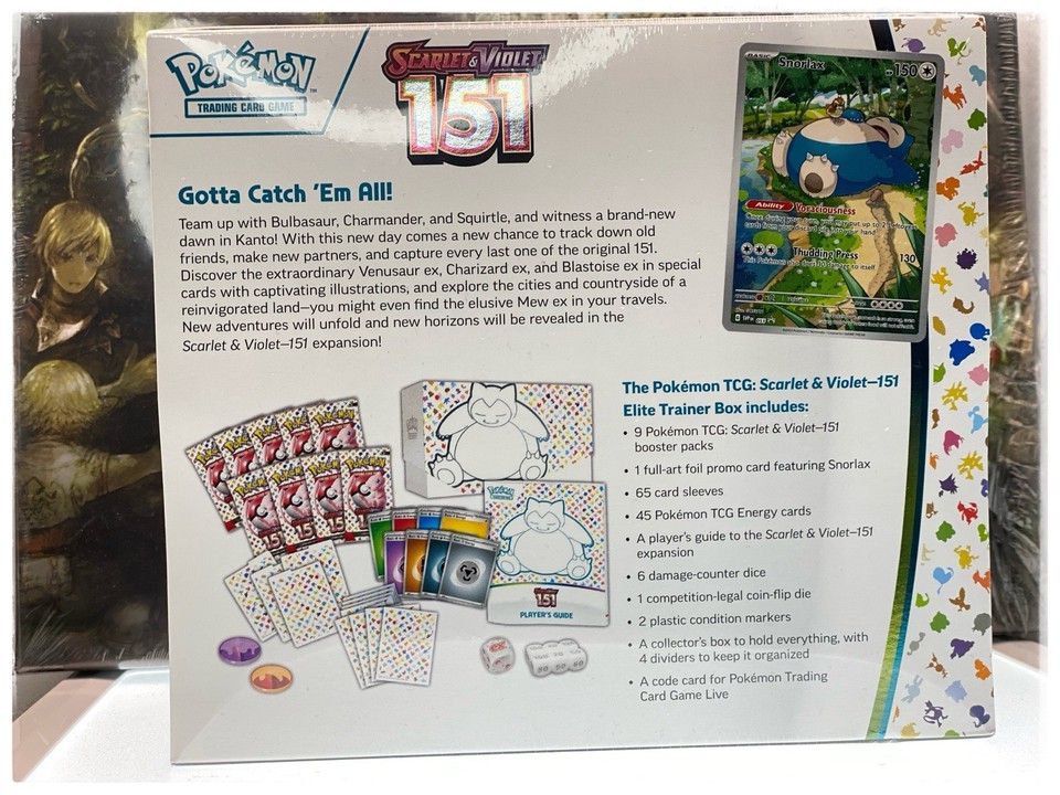 Pokemon TCG Scarlet & Violet 151 ETB Elite Trainer Box Factory Sealed ...