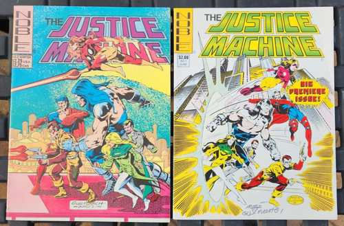 1981 NOBLE Comics The Justice Machine # 1 Magazine Signed Gustovich ...