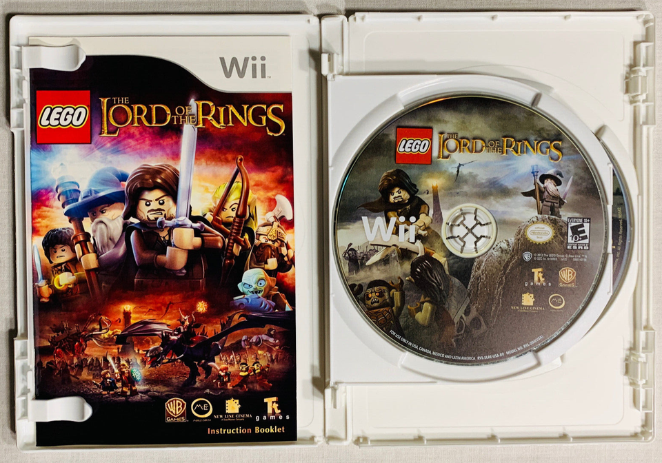 Nintendo Wii LEGO THE LORD OF THE RINGS 2012 COMPLETE w/BONUS DVD ...
