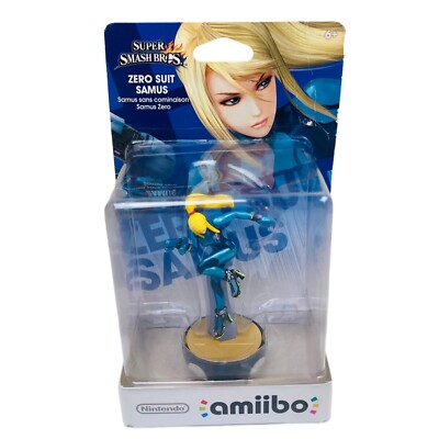 Nintendo Amiibo Zero Suit Samus Figure Super Smash Bros Collectible | eBay
