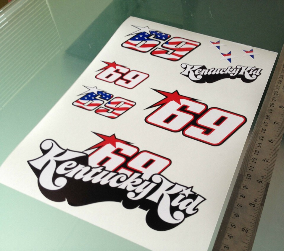 TP Nicky Hayden Stickers - Large Decal Sticker kit (A4 Size) /1071 | eBay