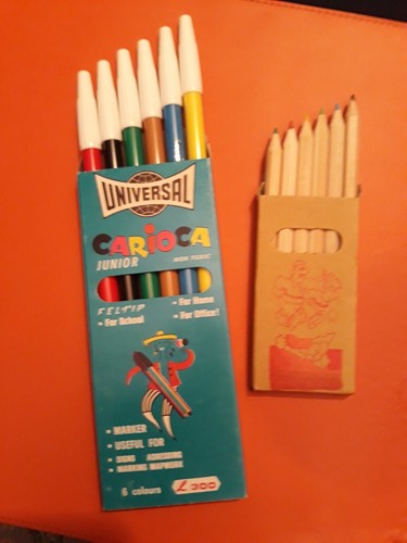 Pennarelli CARIOCA junior UNIVERSAL Vintage anni 70 80 + scatolina ...