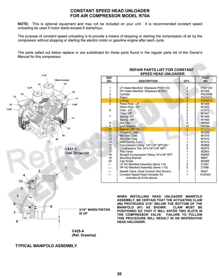 CHAMPION GD VALVE KIT AIR COMPRESSOR PARTS Z614 VSHOK R70 CH R70A | eBay