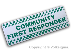 Community First Responder Magnetic Door Signs 400 x 140 mm - Responder ...