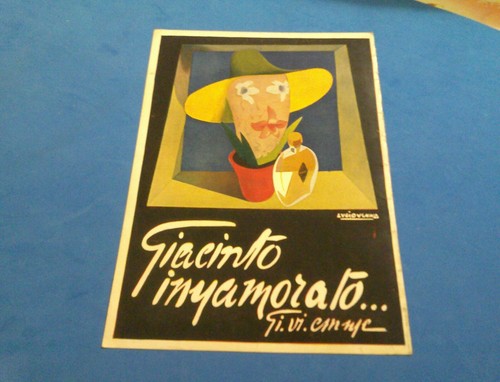 PUBBLICITA' 1930 FUTURISMO PROFUMO GIACINTO INNAMORATO LUCIO VENNA ...
