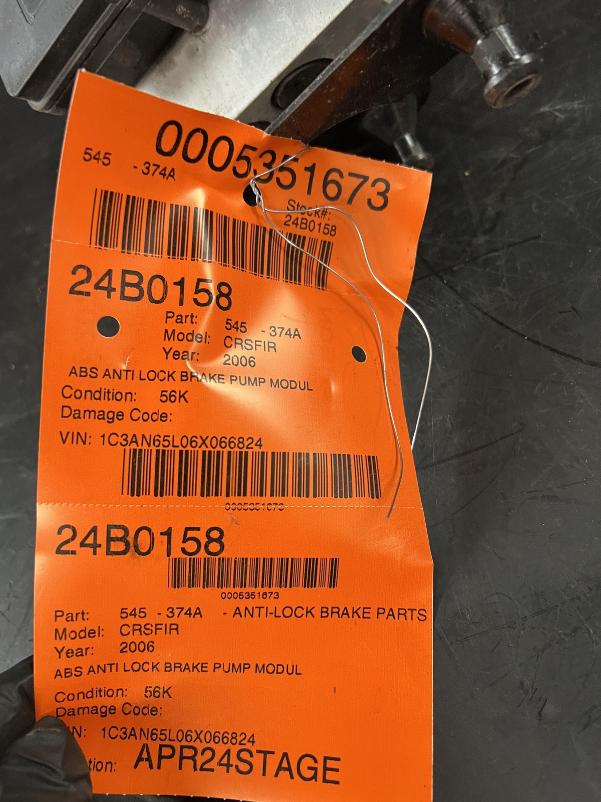 05-06 CHRYSLER CROSSFIRE ABS ANTI LOCK BRAKE PUMP MODULE MODULATOR ...