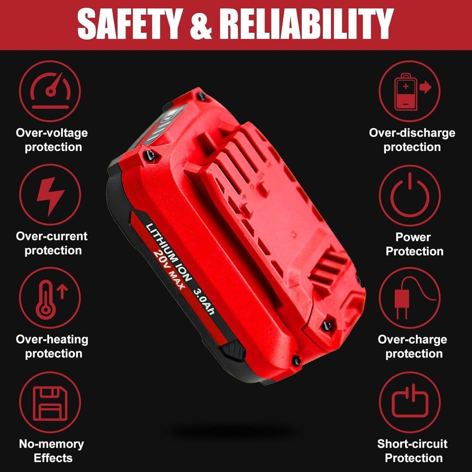 2 PACK For CRAFTSMAN CMCB202 20V 2.0Ah Battery V20 20 Volts Lithium-ion ...