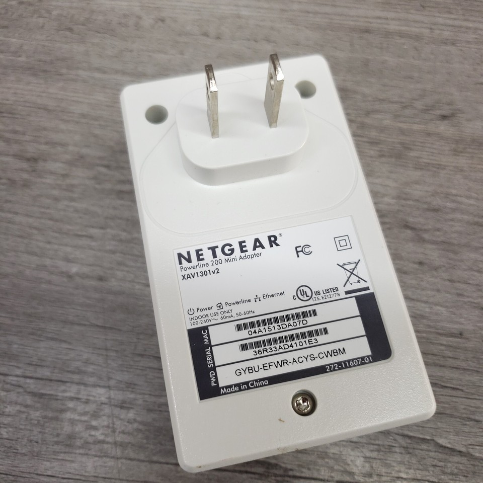 NETGEAR XAV1301V2 Powerline 200 Mini AC Adapter US Plug | eBay