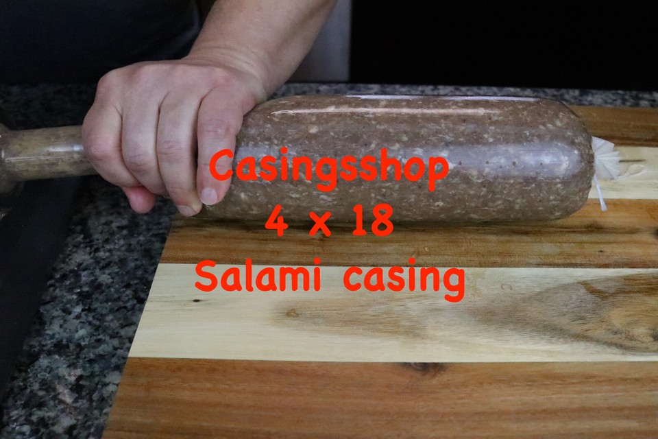 25 - 3lb 4 x 18 in Fibrous Casings 75 lbs Summer Sausage Salami Venison ...