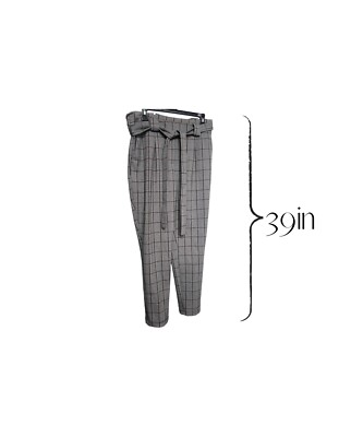 High Waist Trouser Pant With Belt Est 1946 Stretch Waist | eBay