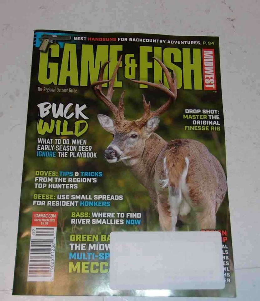 GAME & FISH MAGAZINE SEPTEMBER 2022, HANDGNS , GREEN BAY, GEESE, NEW ...