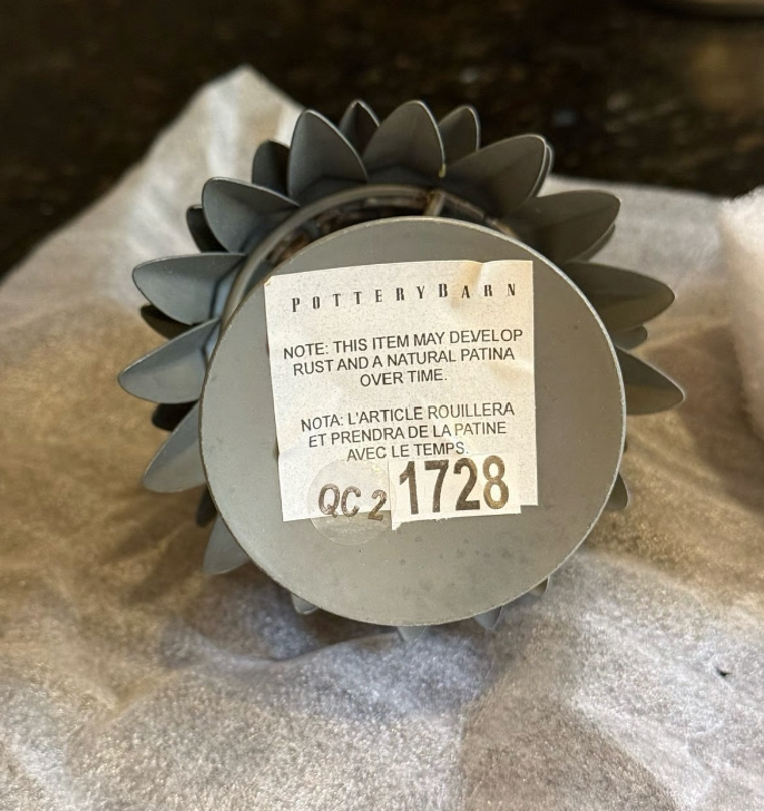 NEW 7.25" Pottery Barn Galvanized Tree with Star | Small Metal ...