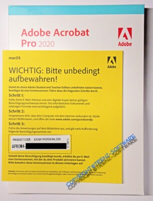 Adobe Acrobat Pro 2020 - Macintosh - Student and Teacher - MAC ...