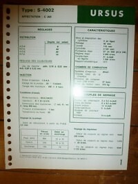 S-4002 - Fiche Technique Ursus | eBay
