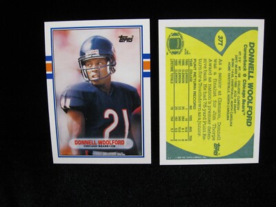 1989 Donnell Woolford Chicago Bears Topps Traded Card #37T | eBay