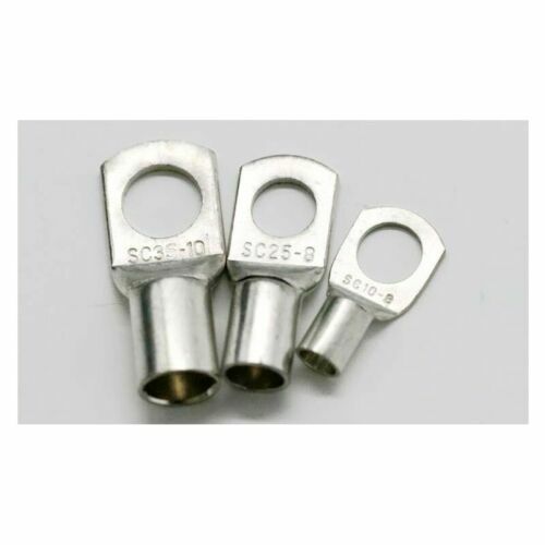 SC Copper Tube Connectors Cable Crimp Lug Bolt Hole Ring Battery Eyelet ...