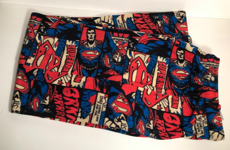 DC Comics Fleece Superman PJ Lounge Pants Size 14S | eBay