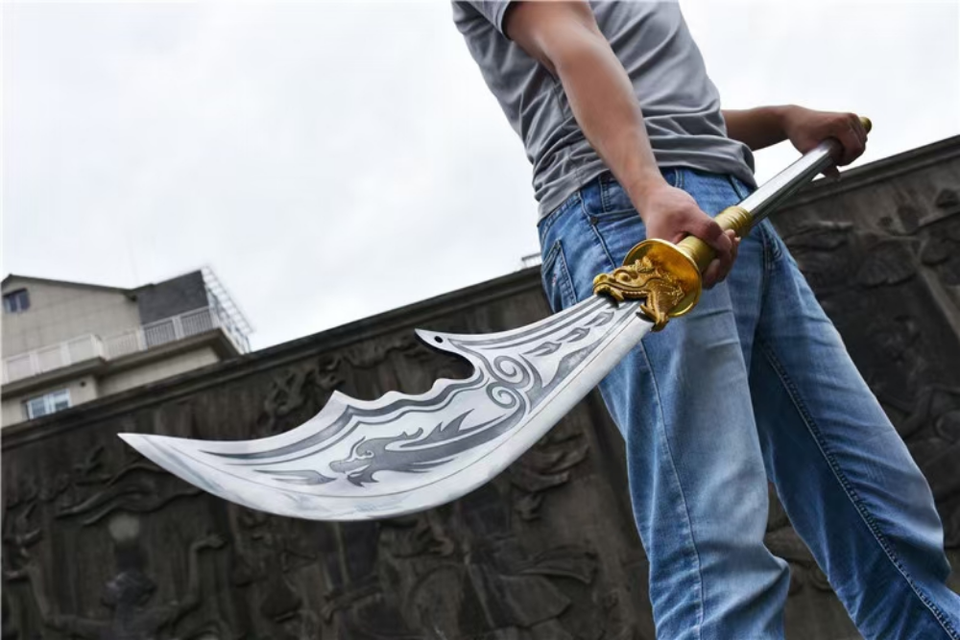 Battle Ready Glaive Broadsword Sword High Manganese Steel Guan Yu Da ...