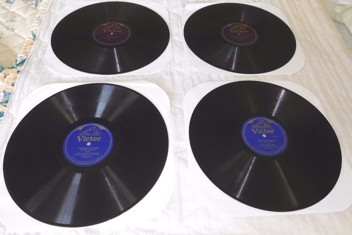 Lot of 4 Vintage Victor 78 rpm Records -1 & 2 Sided MacFarlane Victor ...