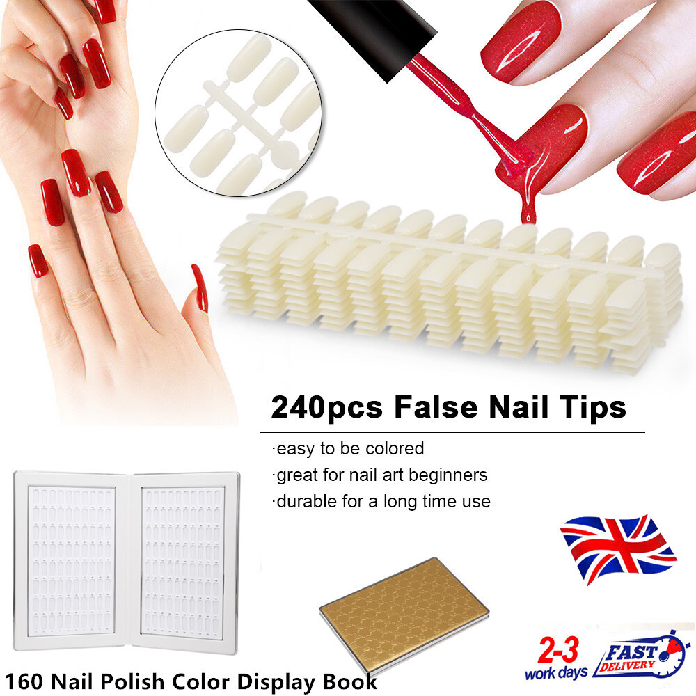Bestauty 240pcs False Nail Tips 160 Nail Color Display Book DIY Nail ...