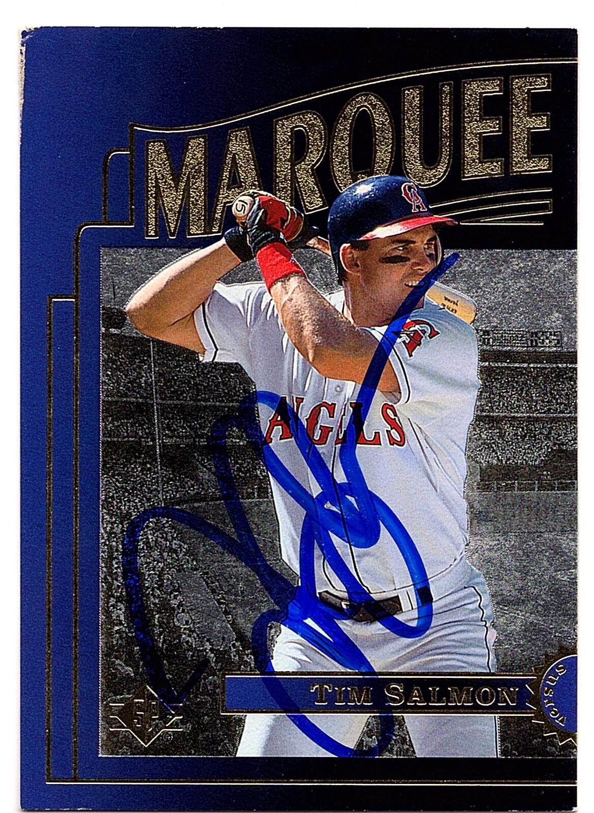 Tim Salmon Autograph (Rough Edge) On A 1996 Upper Deck SP - California ...