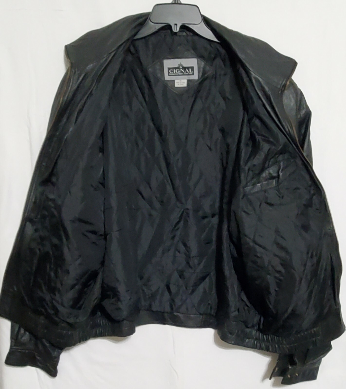 XL Oklahoma Sheriff Genuine Leather Black Coat Jacket Mens CIGNAL | eBay
