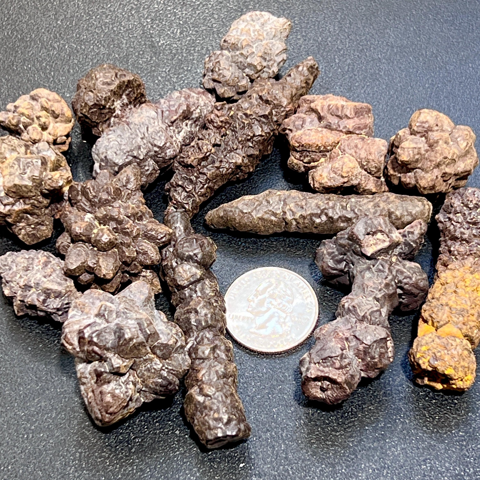 Egyptian Prophecy Stone Pseudomorph Clusters And Rods Hematite Gemstone ...